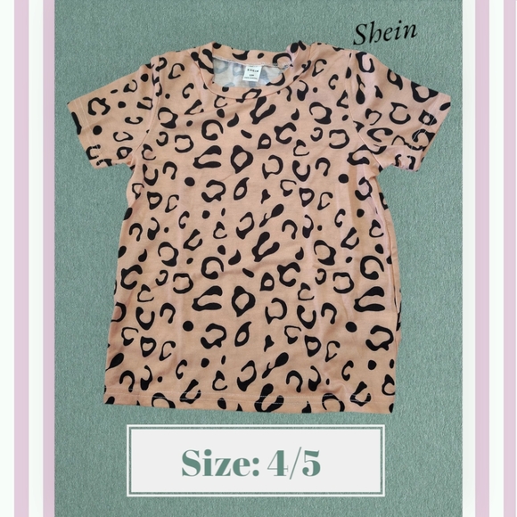 SHEIN | Shirts & Tops | Leopard Print Kids Tshirt | Poshmark